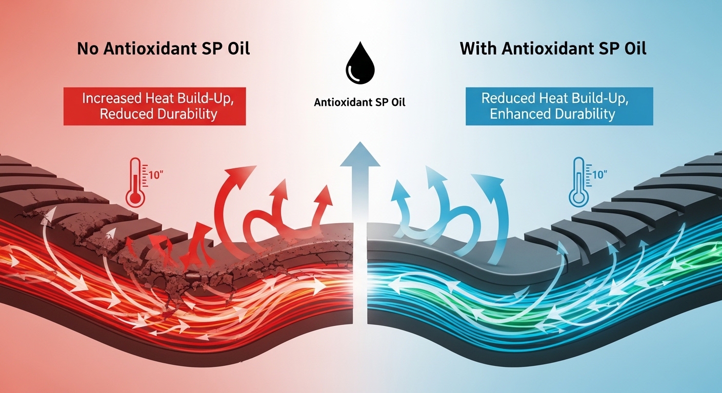 Antioxidant SP Oil for Reducing Heat Build-Up in Rubber